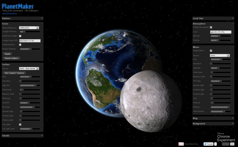 Создайте свою планету, онлайн сервис videosektor.net